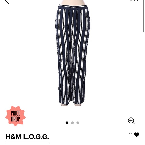 H&M | Pants & Jumpsuits | Hm Casual Striped Pants | Poshmark